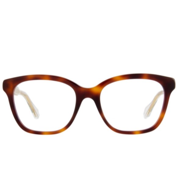 Gucci | Accessories | Authentic Gucci Eyeglasses Gg566o 002 Crystal Havana Cat Eye Frame 52mm ...
